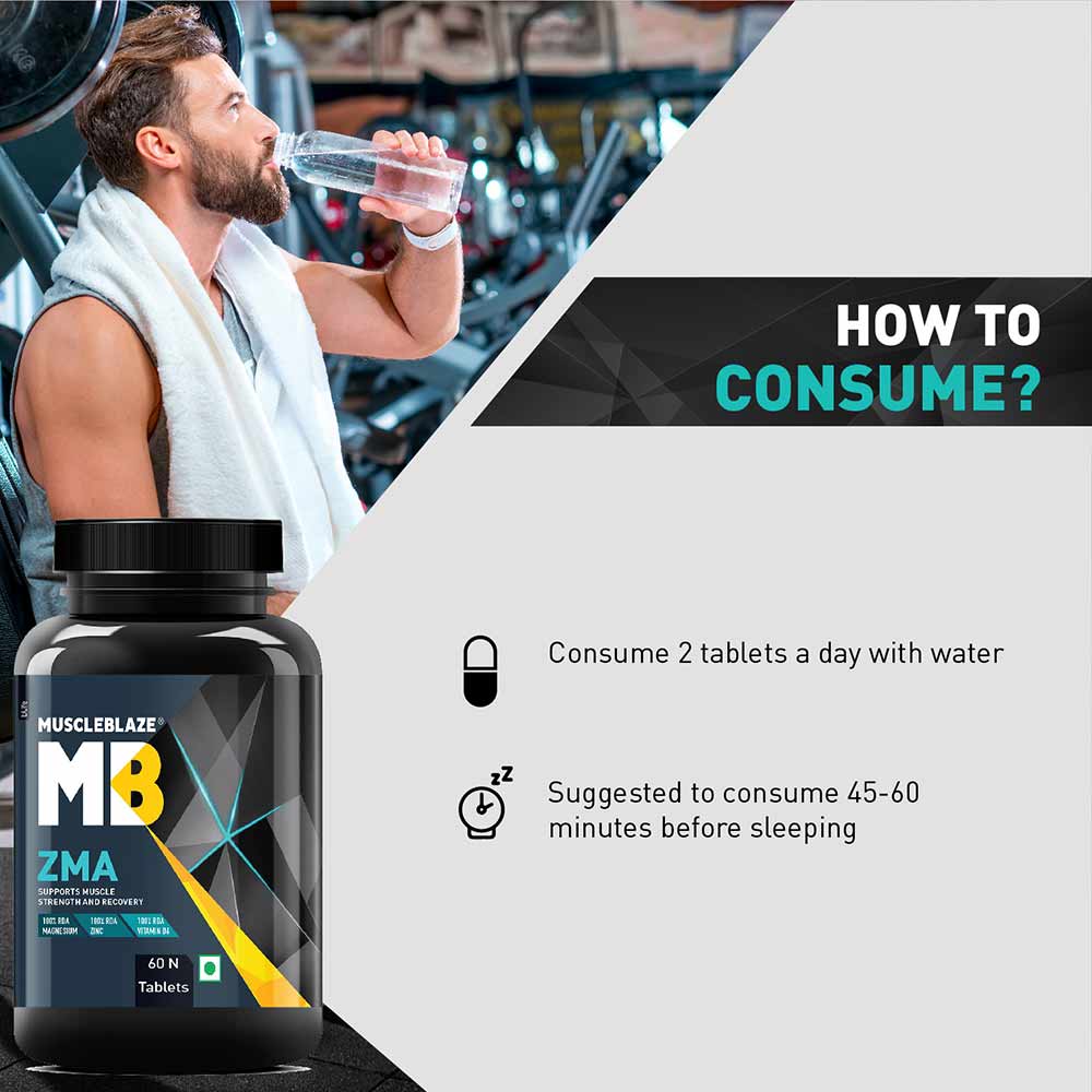 ZMA with 100% RDA of Zinc, Magnesium & Vitamin B6 at Best Price in ...