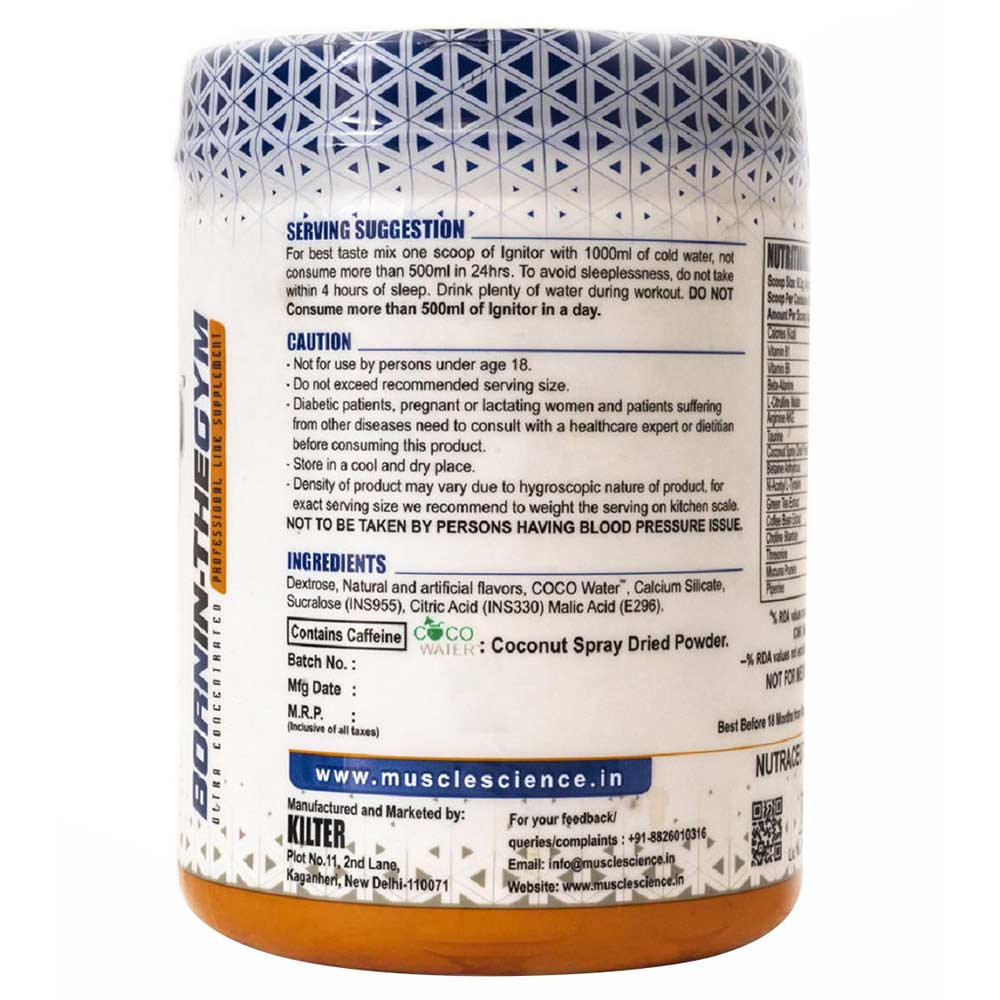 Muscle Science Ignitor Nex Gen Pre-Workout, 0.66 lb Orange online in ...