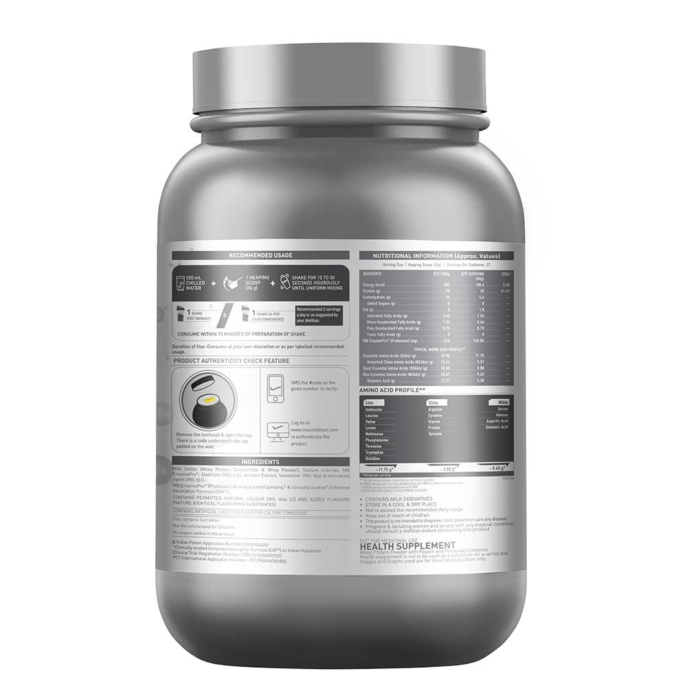 MuscleBlaze Biozyme Performance Whey Protein (4.4 lb / 2kg Rich Chocolate)