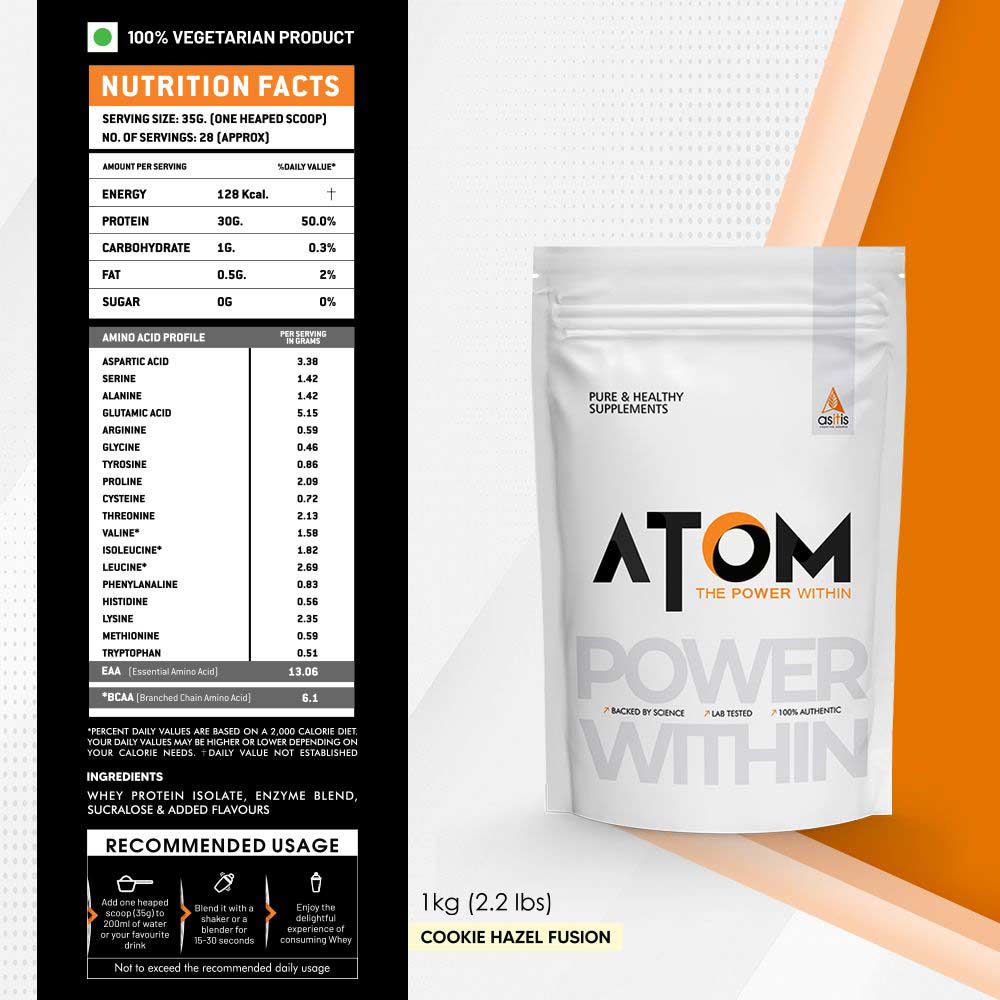 ATOM 100% Whey Protein Isolate Ultra-Pure at Best Price in India ...