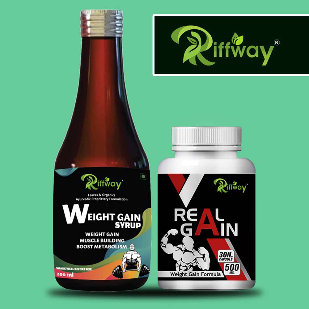 Weight Gain Syrup 200 ml & Real Gain 30 Capsules Combo at Best Price in ...