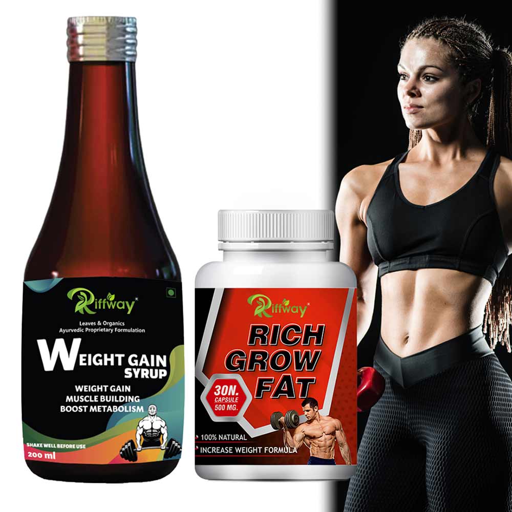 Weight Gain Syrup 200 ml & Rich Grow Fat 30 Capsules Combo at Best ...