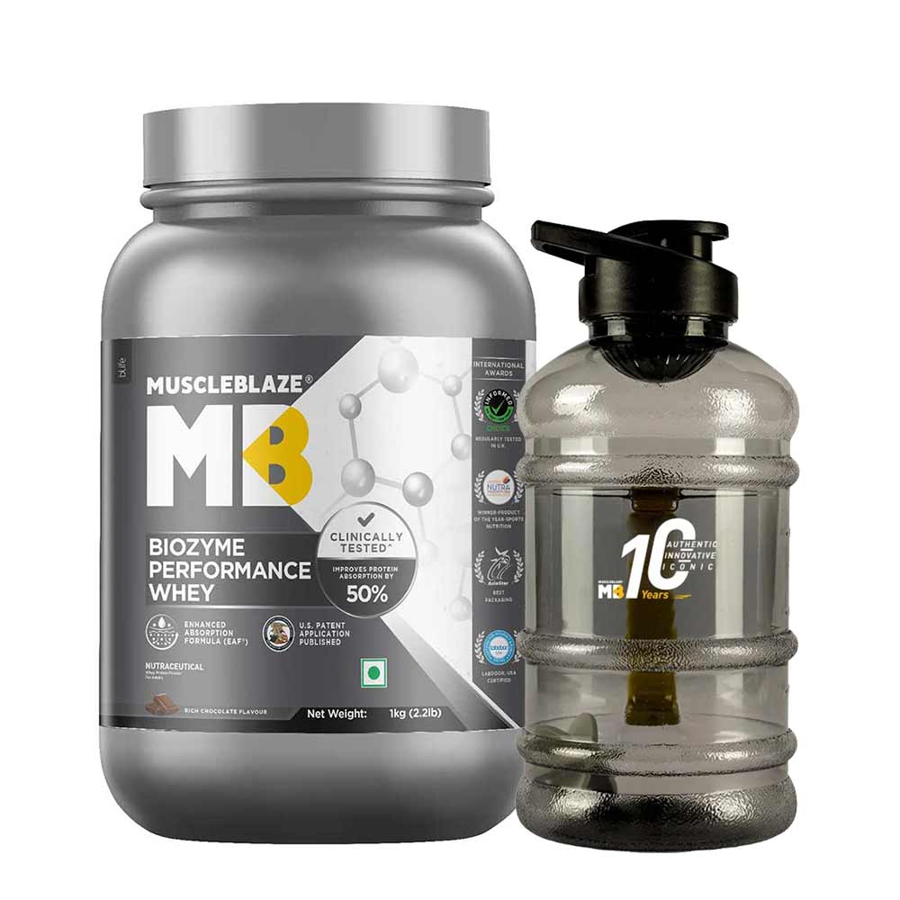 Biozyme Performance Whey Protein with 10 Years Gallon Bottle 1.5L at Best Price in India | https ...