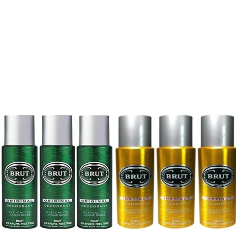 Brut Deo Original Body Spray Combo of 6, 200 ml for Men at Best Price ...