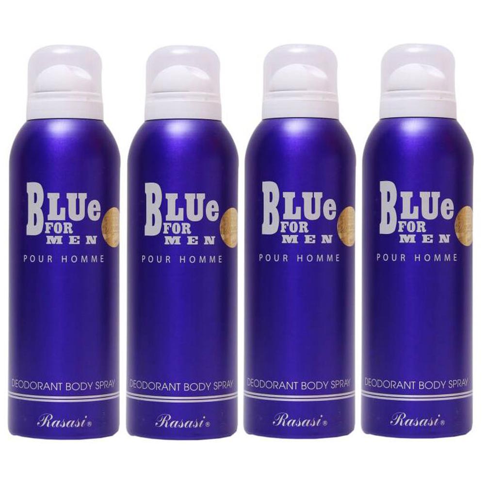Rasasi Blue Pour Homme Deo Spray (Pack of 4), 50 ml for Men at Best ...